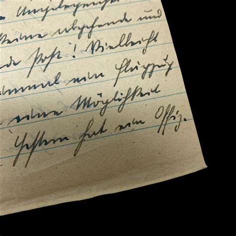 Wwii 1944 Dated Named Kia German Soldier Bernhardt Combat Letter