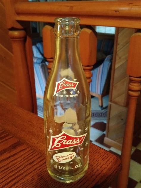 Vintage Crass 6 And 12 Oz Clear Glass Empty Acl Soda Bottle 4551766669
