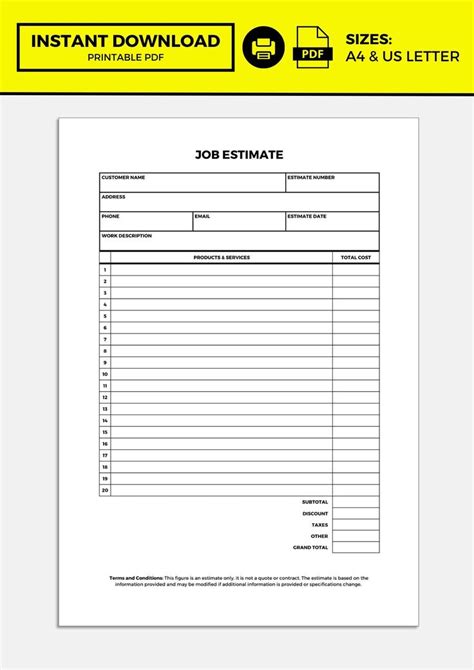 Manufacturing Estimate Template Printable Word Searches