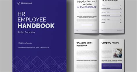Hr Employee Handbook Brochure Design Print Templates Ft Handbook