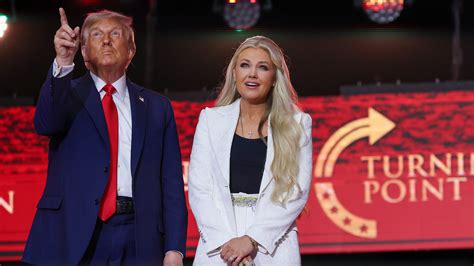 Trump And Erika Kirk Hug On Stage As Service Ends Abc7 New York