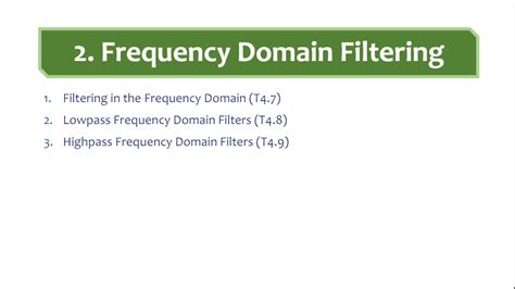 Lec 11 Frequency Domain Filtering