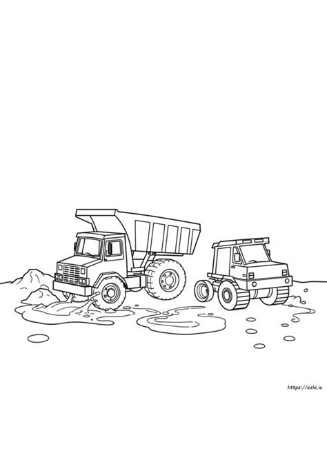 Coloring Dropped Trucks Drawings