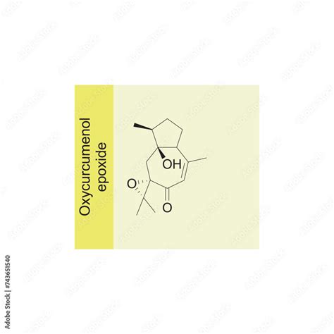 Oxycurcumenol Epoxide Skeletal Structure Diagramsesquiterpene Compound