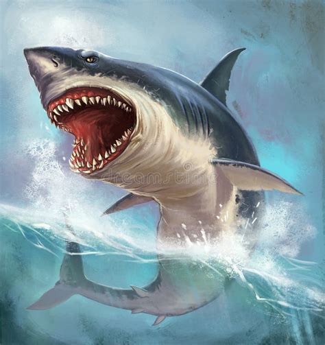 Shark Drawing Realistic Great White Shark Drawing — Art Of Steve