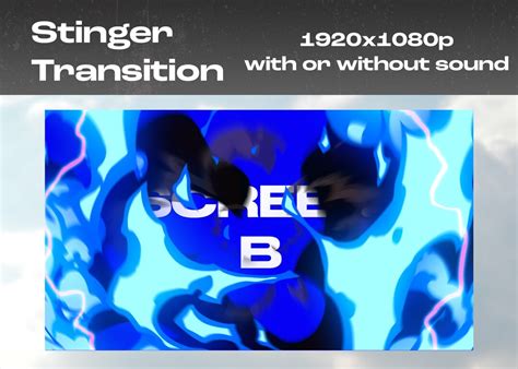 Blue Fire Stinger Transition Etsy