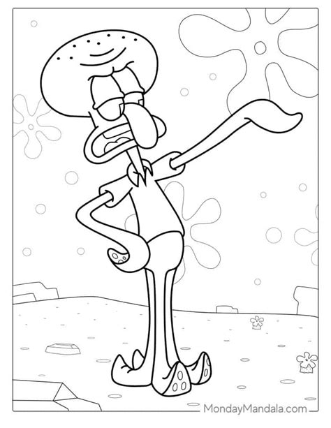 Spongebob And Patrick And Squidward Coloring Pages