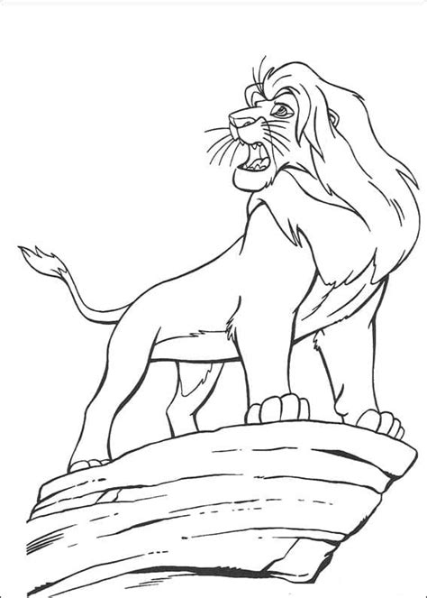 Coloriage Simba à Imprimer Sur Coloriageenfantcom