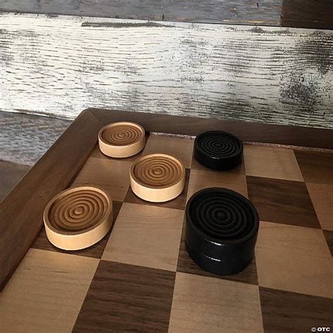 We Games Wooden Checkers With Stackable Ridges Oriental Trading