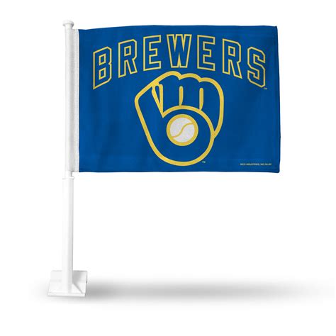 Milwaukee Brewers Glove Logo Car Flag Ebay