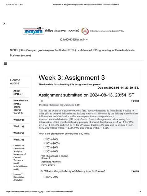 Advanced R Programming For Data Analytics In Business Unit 6 Week 3