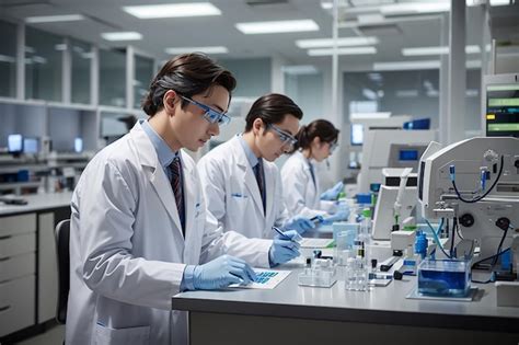 Premium Ai Image Bioinformatics Laboratory Futuristic Science Lab