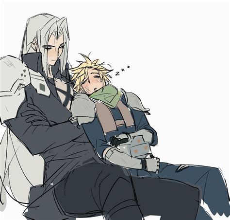 Cloud Strife And Sephiroth Final Fantasy And 3 More Drawn By