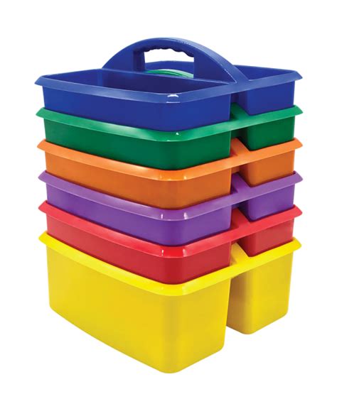 Deluxe Small Classroom Caddy Primary Colors Set Of 6