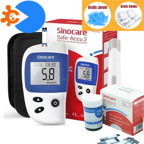 Jual Sinocare Safe Accu 2 Alat Cek Gula Darahglucometer Shopee Indonesia