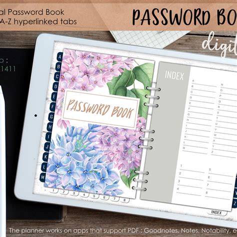Refillable Password Book Etsy