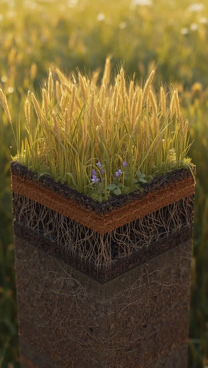 Free Grassland Ecosystem Slice Image Grassland Ecosystem Roots Download At Stockcake