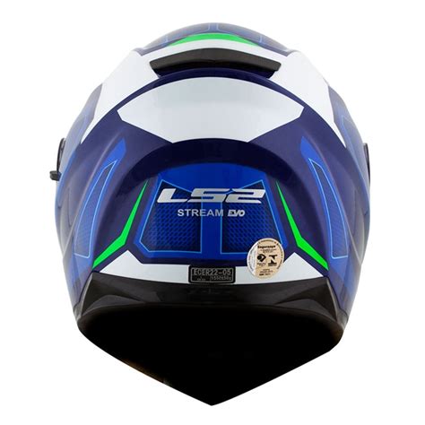 Capacete Ls2 Cap Ff320 Stream Edge Bluewhite 60l Motovan