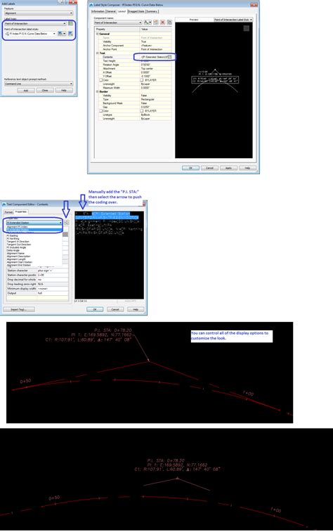 Horizontal Curve Pi To Be Added To Curve Data Autodesk Community