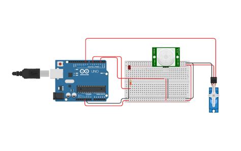 Circuit Design Pir Sensor Tinkercad