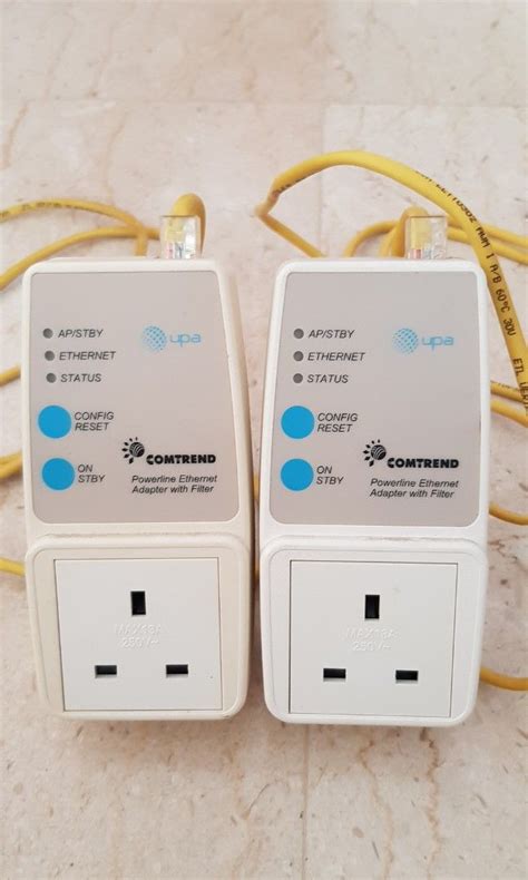 Powerline Ethernet Adaptor With Filter Computers And Tech Parts