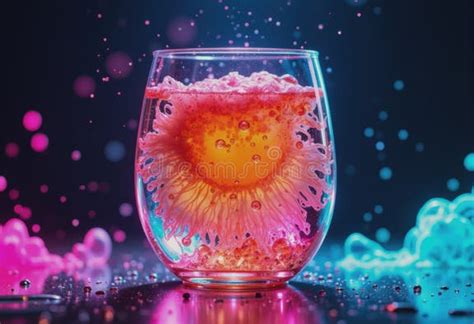Vibrant Digital Illustration Of Kombucha Scoby Floating In Fermented