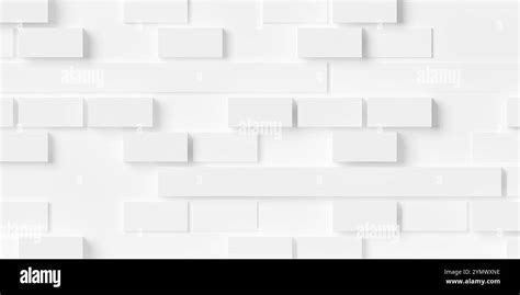 Random Offset White Cube Boxes Or Bricks Block Background Wallpaper