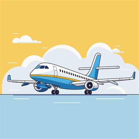 Premium Vector Airplane Illustration