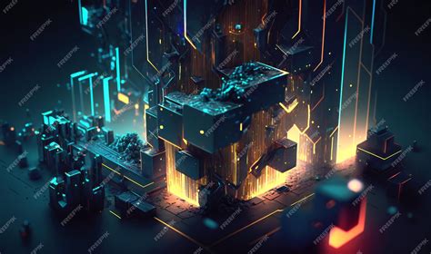 Premium Photo Geometric Shapes And Lines Representing The Flow Of Data Through A Secure Network