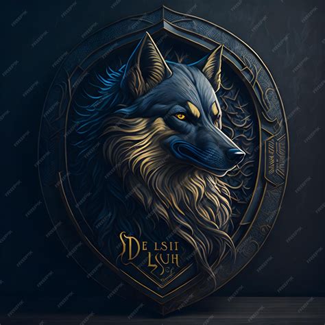 Premium Ai Image Wolf Logo In The Form Of A Shield Inside This Shield An Illustration