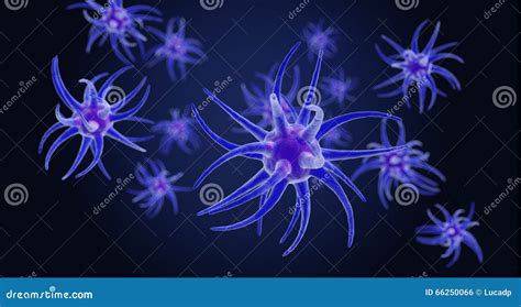 Under The Microscope Neurons Stock Illustration Illustration Of