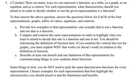 Solved 5 12 ﻿points ﻿there Are Many Ways We Can Represent