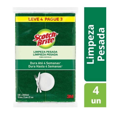 Esponja Multiuso Scoth Brite 4 Unidades Shopee Brasil