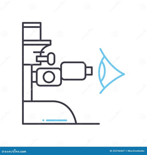 Eye Test Line Icon Outline Symbol Vector Illustration Concept Sign Stock Vector
