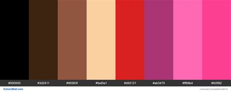 Cookie Colors Palette 000000 3d2411 90563f Fad0a1 Colorswall