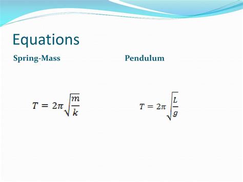 Ppt Springs And Pendulums Powerpoint Presentation Free Download Id