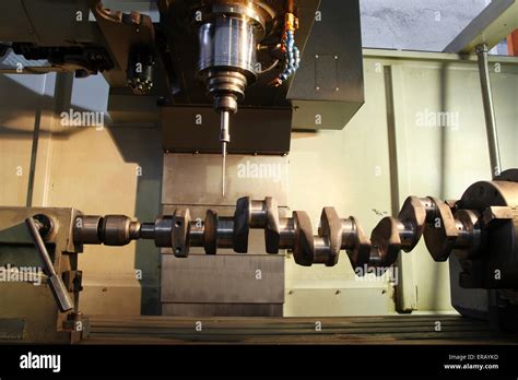 CNC Lathe Processing Stock Photo Alamy