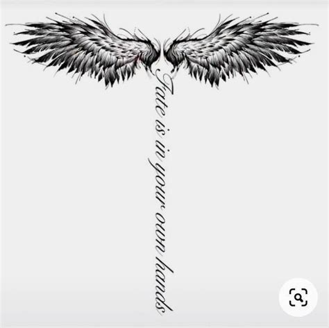 Angel Wing Love Tattoo Angel Wings With Motivational Quote Black And