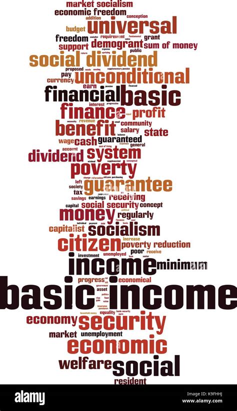 Basic Income Word Cloud Concept Vector Illustration Stock Vector Image