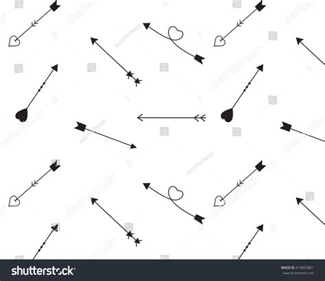 Seamless Pattern Background Arrow Design Wallpaper Stock Vector