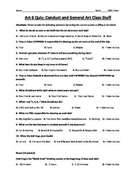 6th Grade Art Worksheets