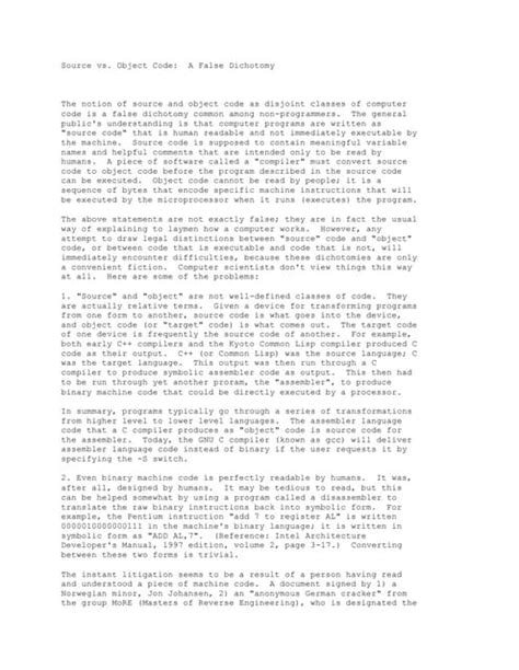 Source Vs Object Code Docx