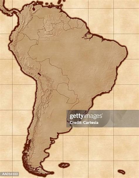 South America Physical Map Photos And Premium High Res Pictures Getty