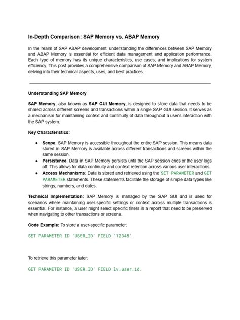 Sap Memory Vs Abap Memory 1726763177 Pdf