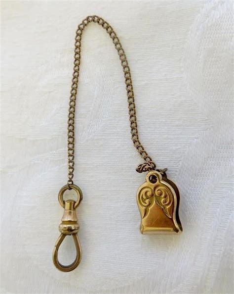 Antique Clip Watch Fob Gold Filled Swivel Watch Clip Signed Simmons
