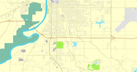 Terre Haute Indiana Us Exact Map Street City Plan V 3 Full