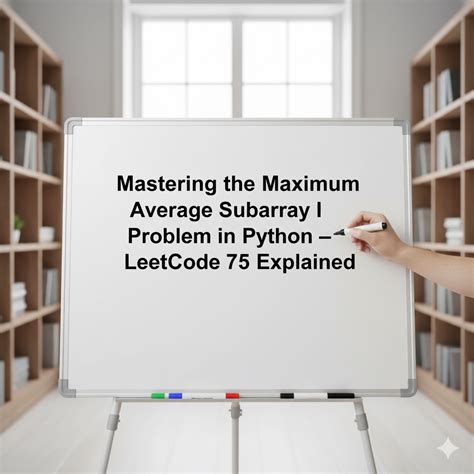Mastering The Maximum Average Subarray I Problem In Python Leetcode 75 Explained By Vanita Ai