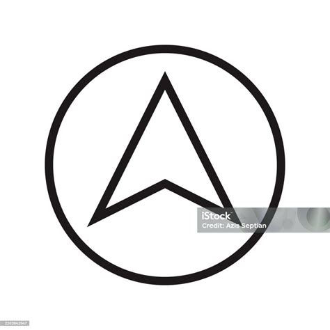 Architectural North Arrow And Compass Outline Vector Stock Illustration