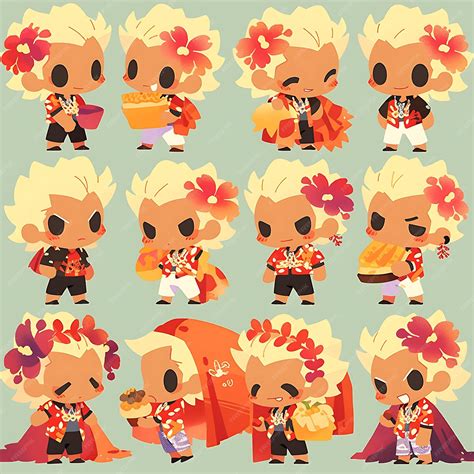 Premium Photo Sticker Of Male Crab Chibi Kawaii Caribbean Fashion