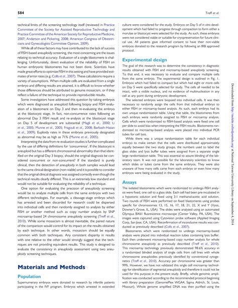 Snp Microarray Based 24 Chromosome Pdf Infertility Reproductive